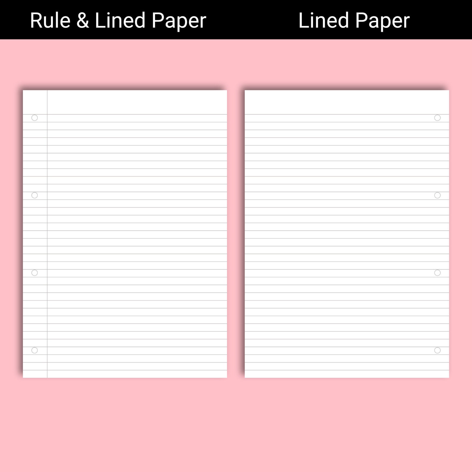 A4 Printable Paper Bundle | Lined, Grid, Dotted, Graph (PDF) - Etsy