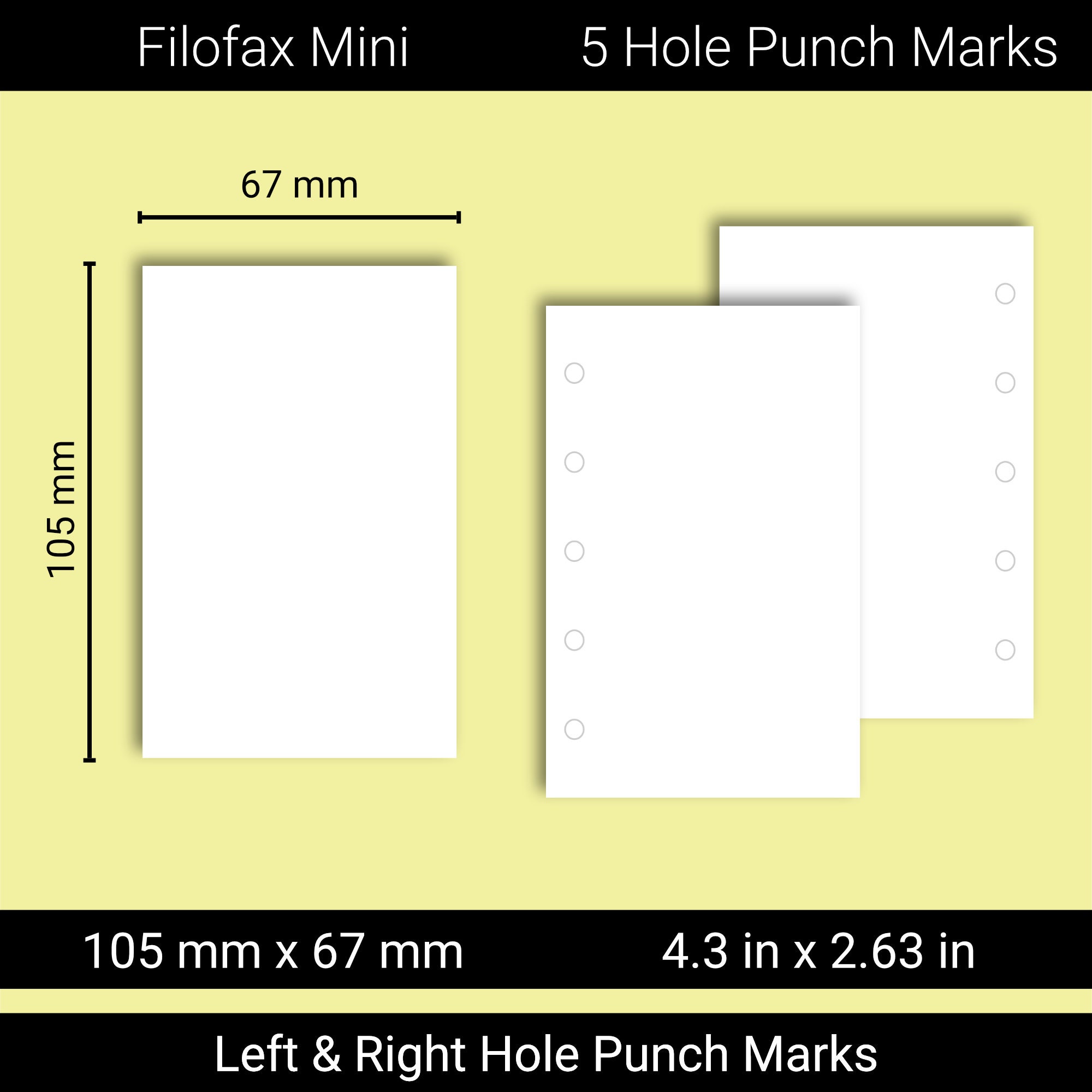 Filofax MINI Printable Paper Hole Punch Marks Printable Lined Paper ...