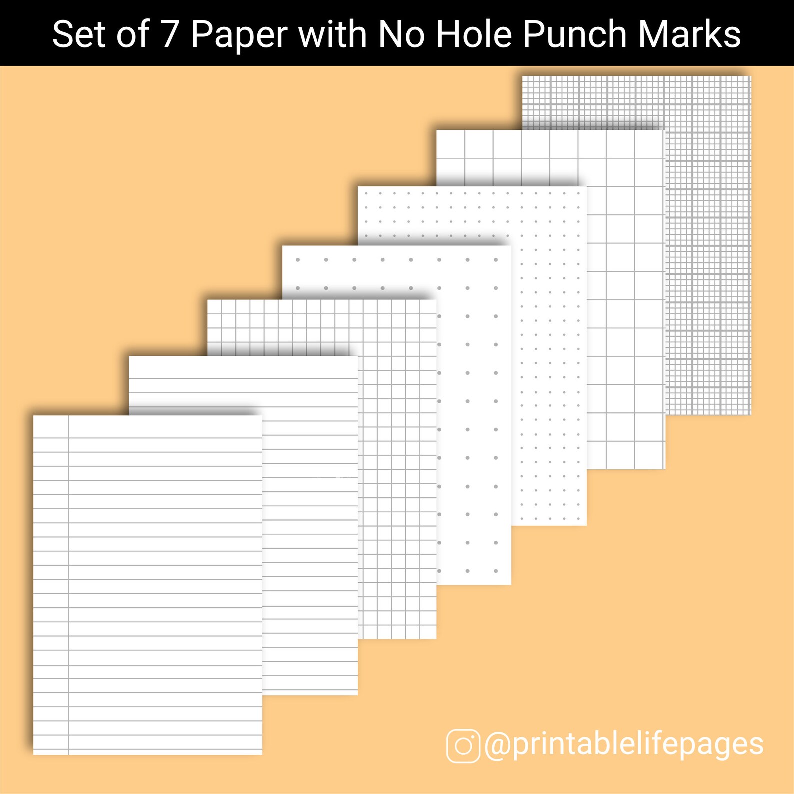 Filofax Pocket Printable Paper Hole Punch Marks Printable Lined Paper ...