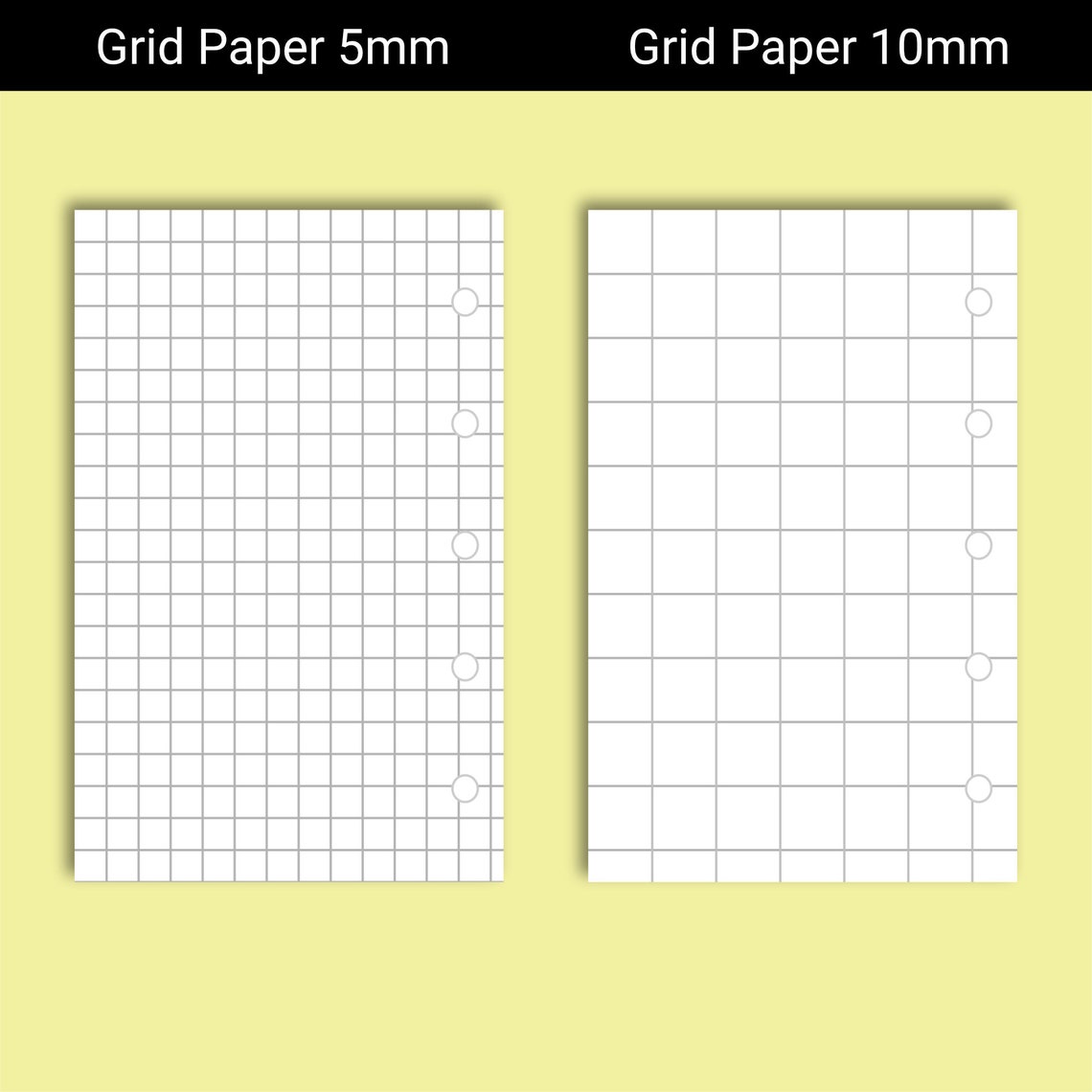 Filofax MINI Printable Paper + Hole Punch Marks | Printable Lined Paper ...
