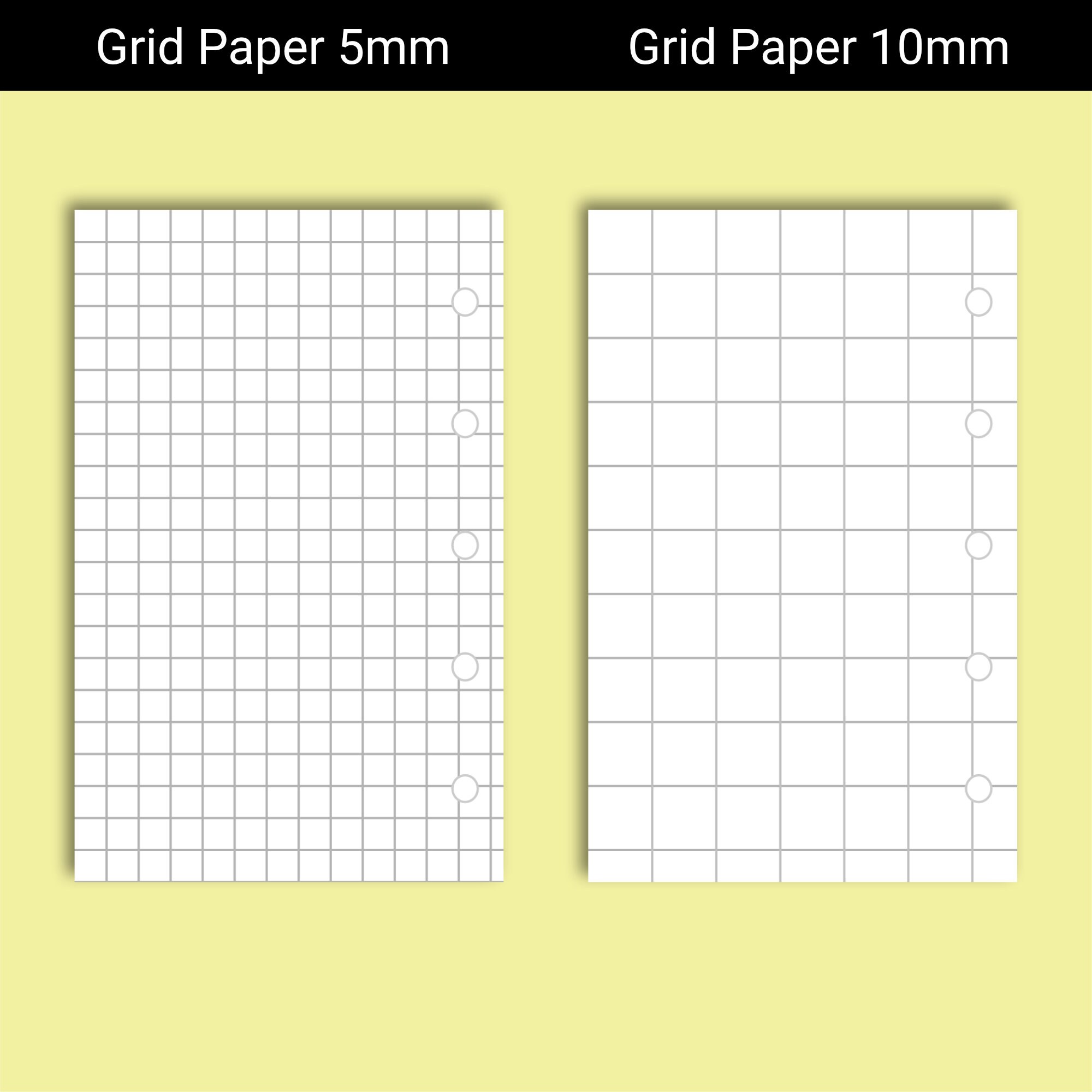 Filofax MINI Printable Paper + Hole Punch Marks | Printable Lined Paper ...
