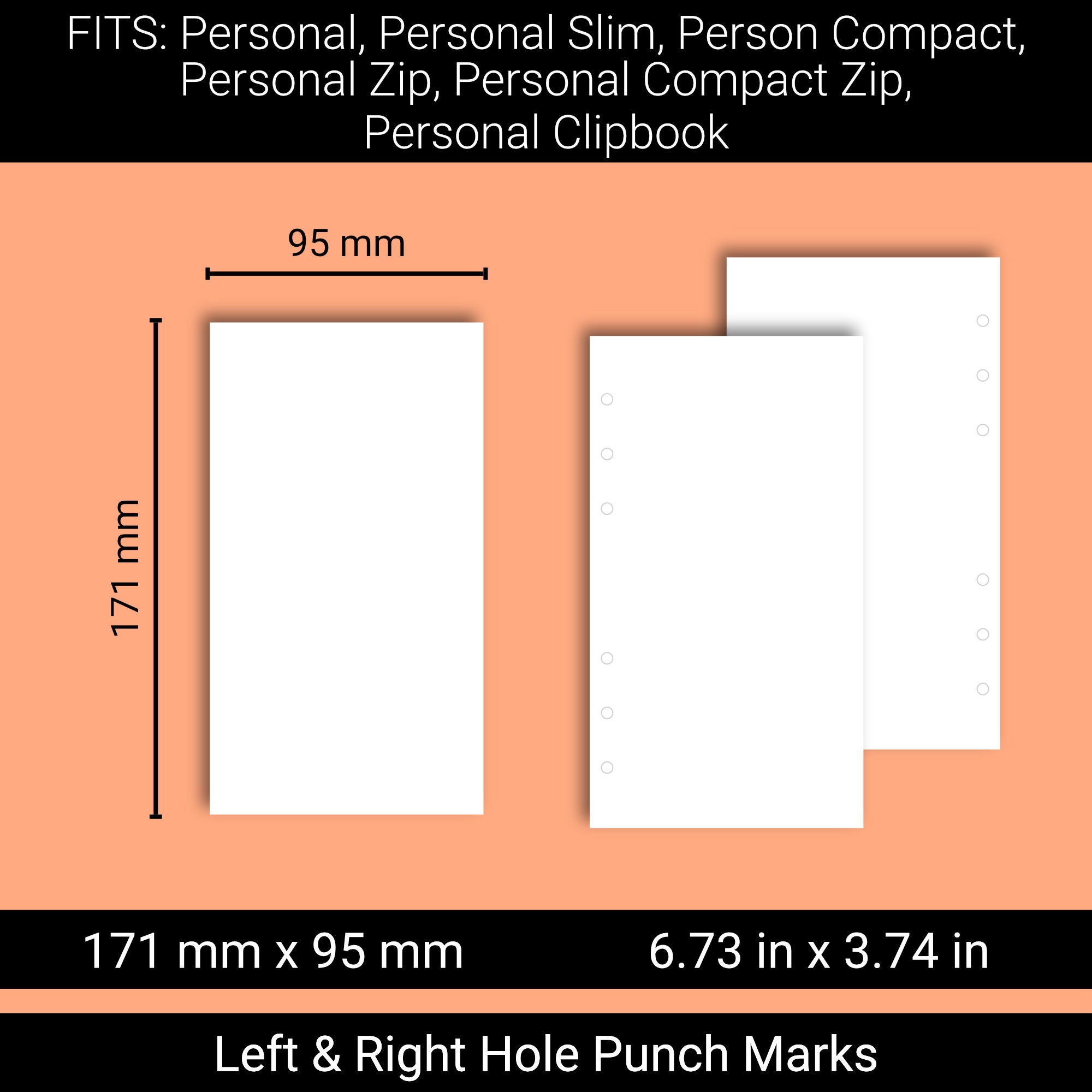 Filofax Personal Printable Paper Hole Punch Marks - Etsy