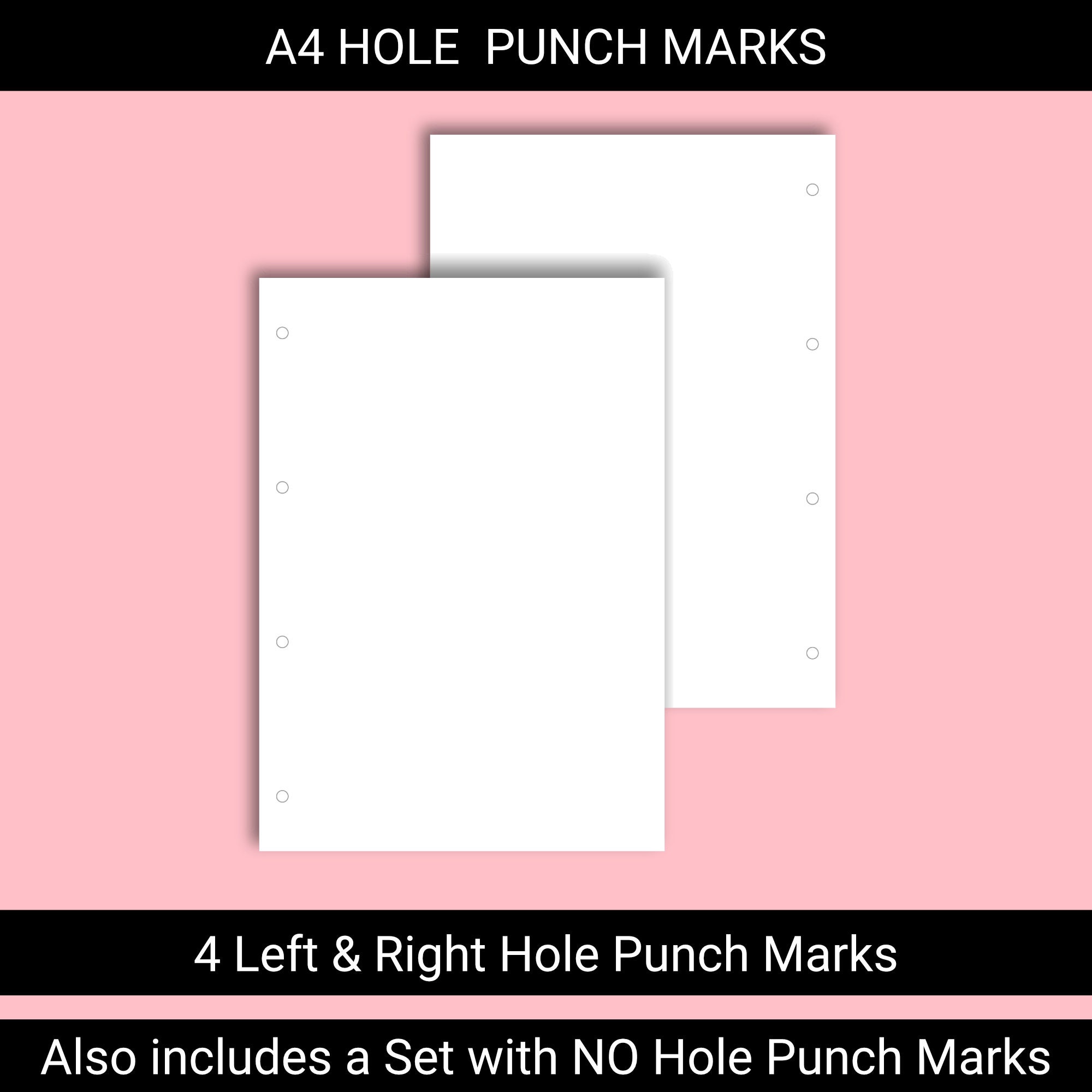 A4 Week at a Glance + Hole Punch Marks | Goal Setting | to Do List ...
