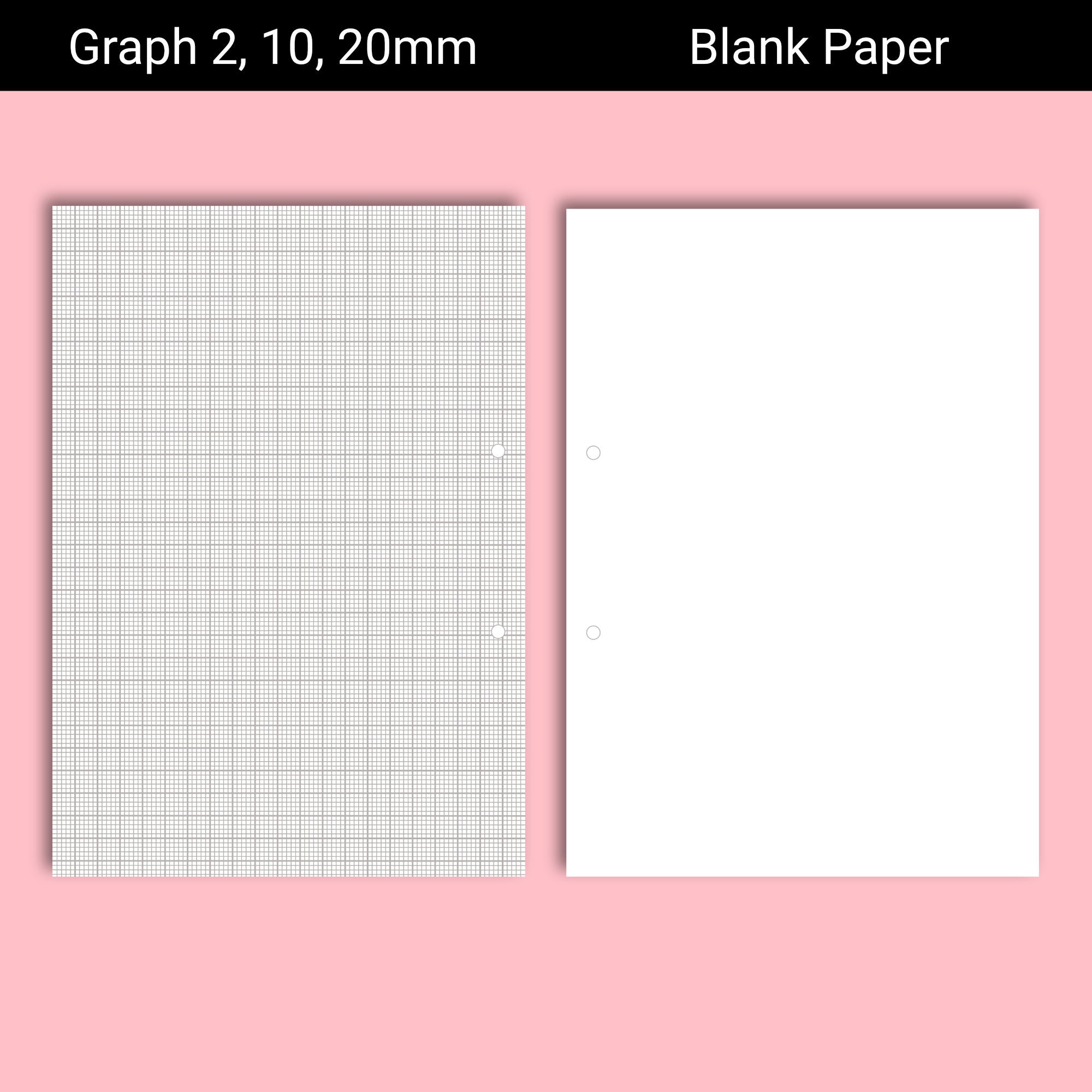 A4 Printable Paper Bundle | Lined, Grid, Dotted, Graph (PDF) - Etsy