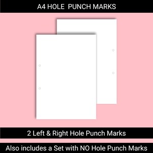 A4 Printable Paper Hole Punch Marks Printable Lined Paper Printable ...