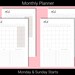 A4 Planner Bundle + Hole Punch Marks | Undated | Printable Calendar ...