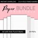 A4 Planner Bundle + Hole Punch Marks | Undated | Printable Calendar ...
