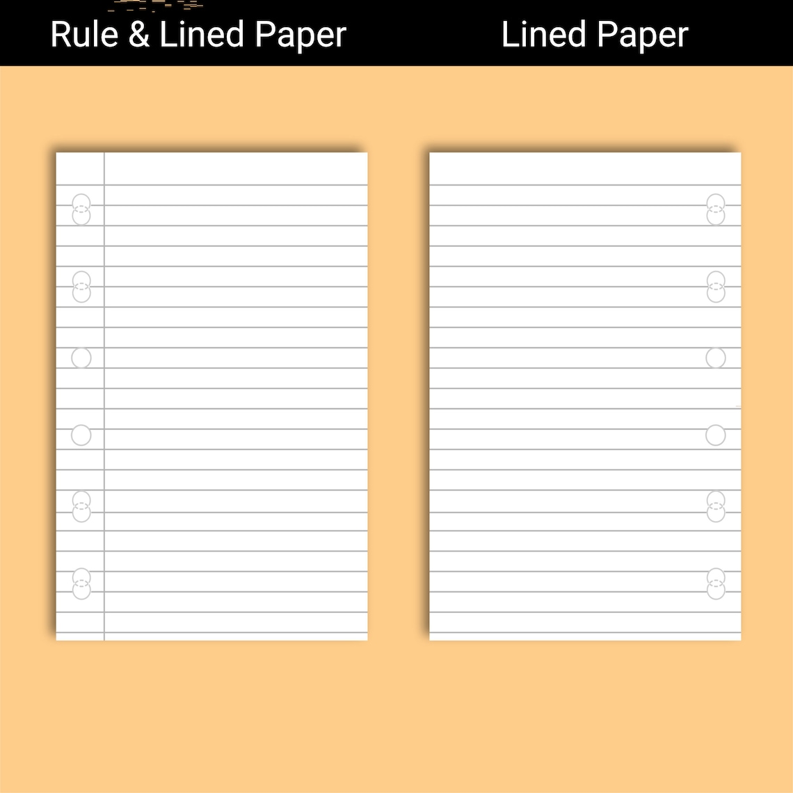 Filofax Pocket Printable Paper + Hole Punch Marks | Printable Lined ...