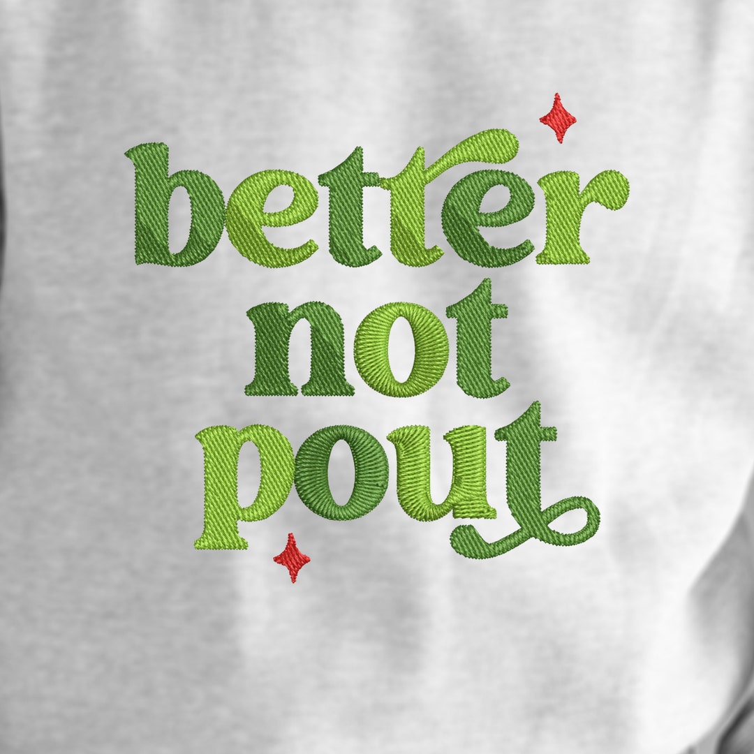 You Better Not Pout | Embroidery Design for Christmas | Machine ...
