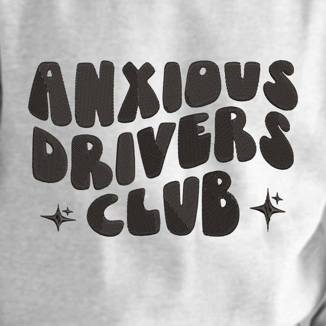 Anxious Driver Embroidery Design | Trendy Embroidery | Senior ...