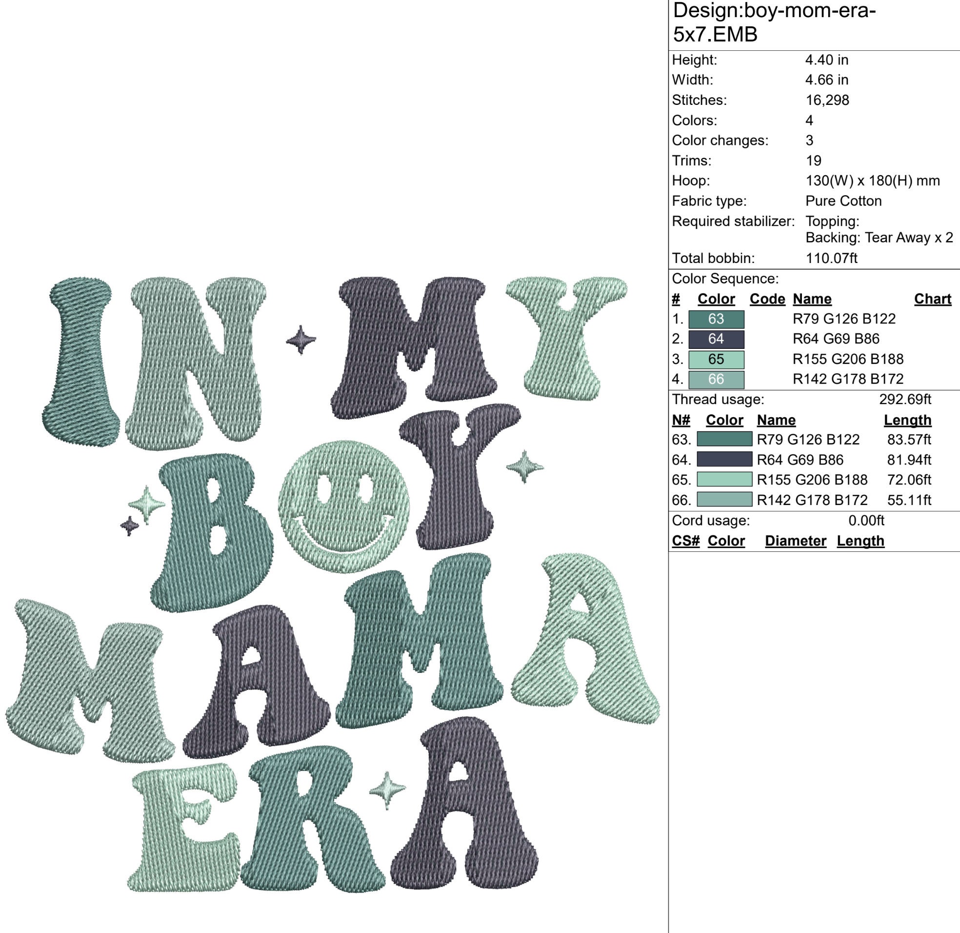 Boy Mama Era Embroidery File | Boy Mom Embroidery Design for Mother's ...