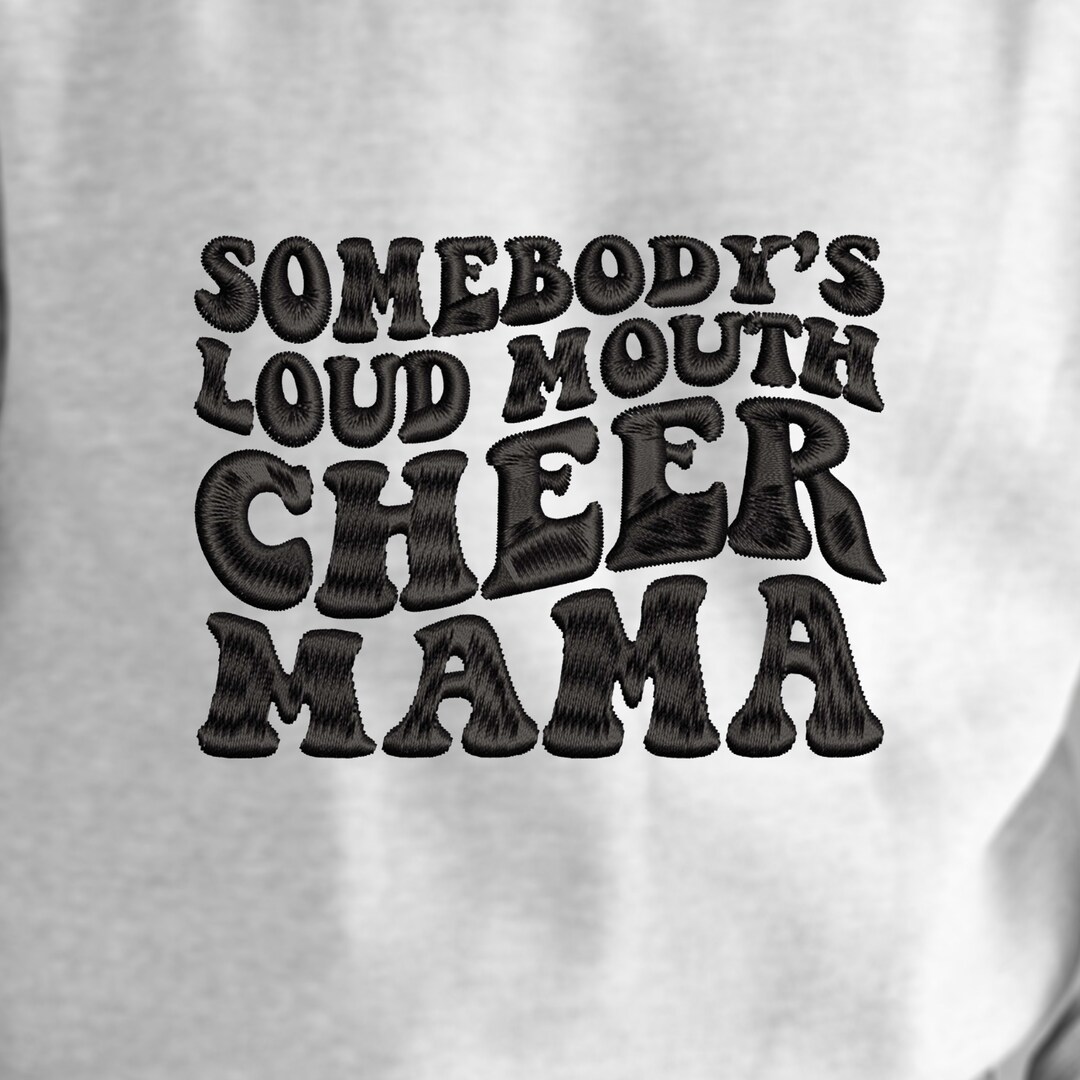 Cheer Mama Embroidery File | Trendy Cheer Mom Embroidery Design ...