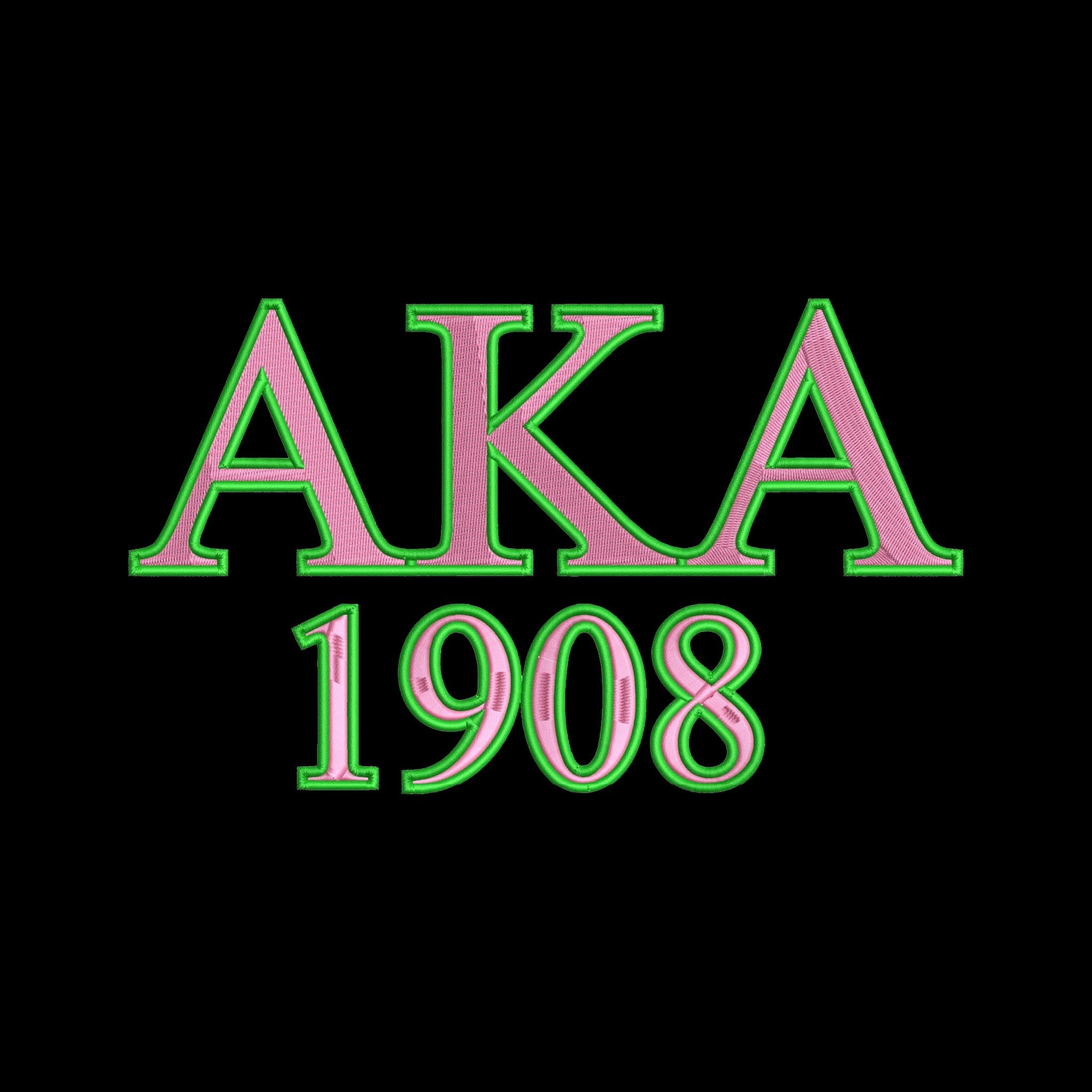 AKA 1908 Embroidery File - Etsy