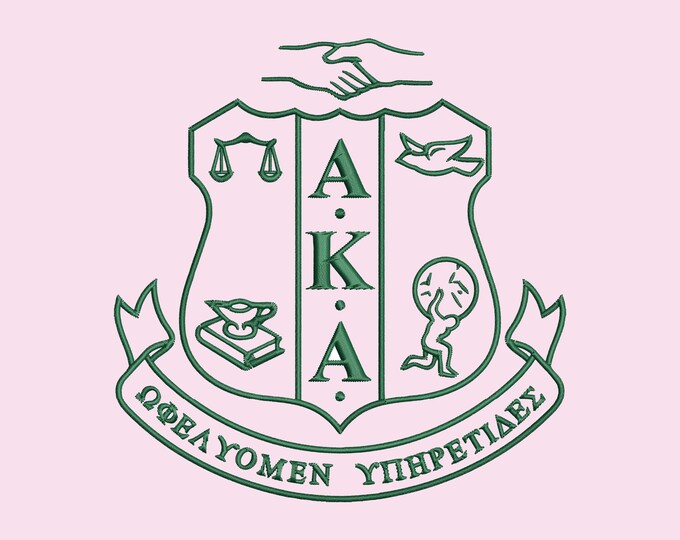 AKA Sorority Seal Embroidery Design - Etsy