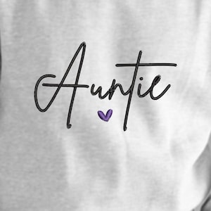Auntie Embroidery Design | Digitized Cool Aunt Embroidery Design for ...