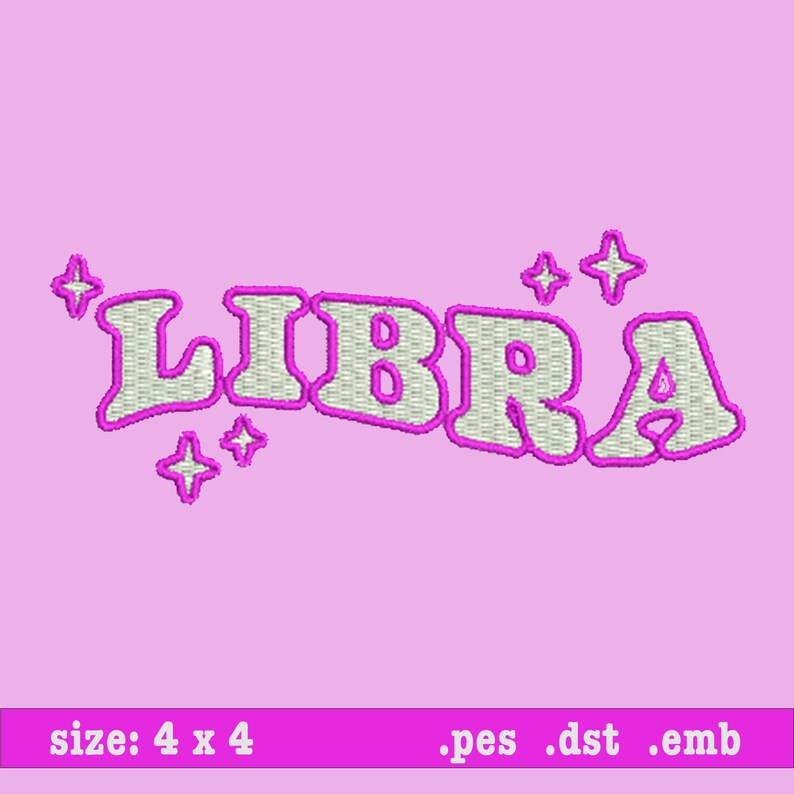 Libra Groovy Font Machine Embroidery File Wavy Text Embroidery - Etsy
