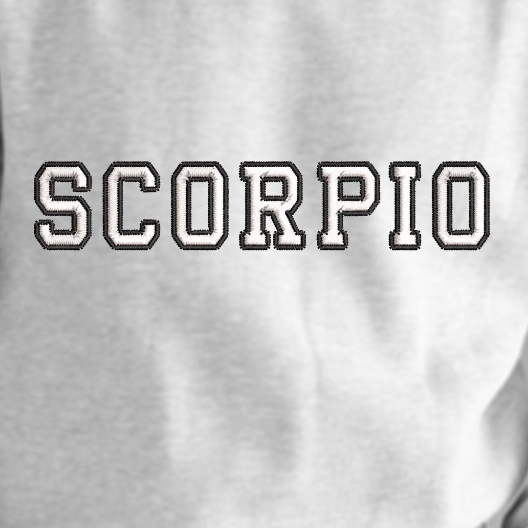 Scorpio Embroidery Design | Digitized Zodiac Machine Embroidery File ...
