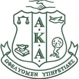 AKA Sorority Seal Embroidery Design - Etsy