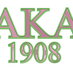 AKA 1908 Embroidery File - Etsy