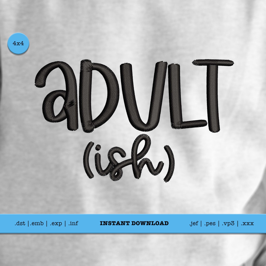 Adult-ish Embroidery Design | Trendy Embroidery Design | Machine ...