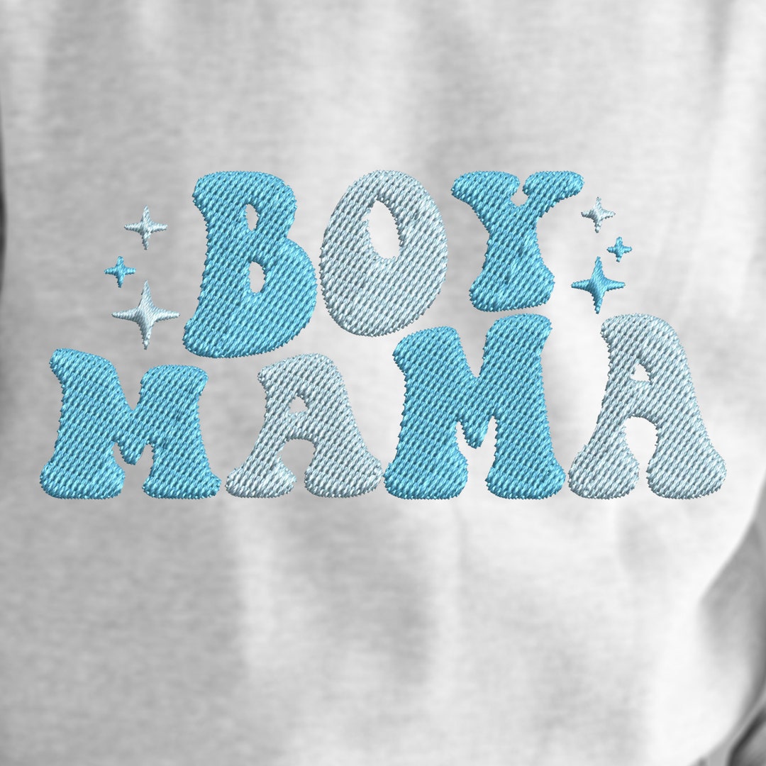 Boy Mama Embroidery Design: Retro Font, 4x4 Hoop (PES, PDF) - Etsy
