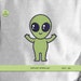 Alien Machine Embroidery File 4 X 4 PES EMB Green Martian Alien ...