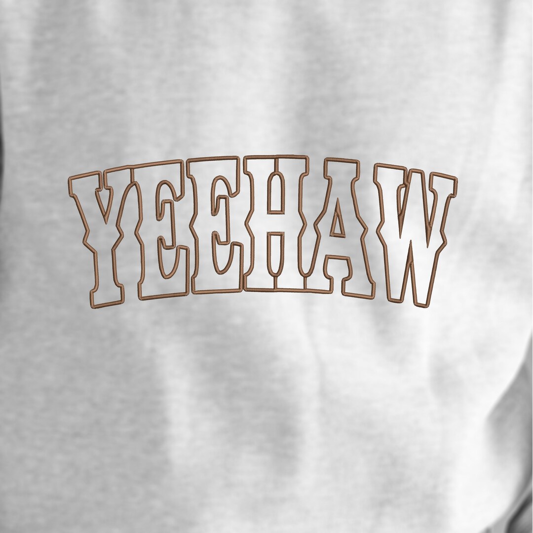 Rodeo Embroidery Design | Yeehaw Embroidery File | Western Font ...