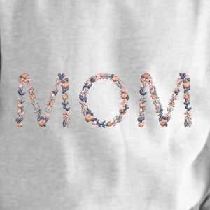Mom Embroidery Design |. Digitized Mom Flower Font Design File - Etsy