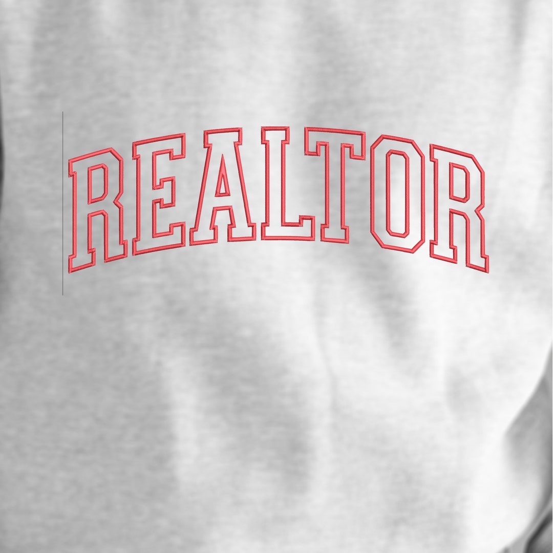Varsity Realtor Embroidery Design: DIY Real Estate Gift (digital ...