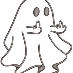Middle Finger Ghost | Halloween Embroidery - Etsy