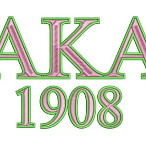 AKA 1908 Embroidery File - Etsy