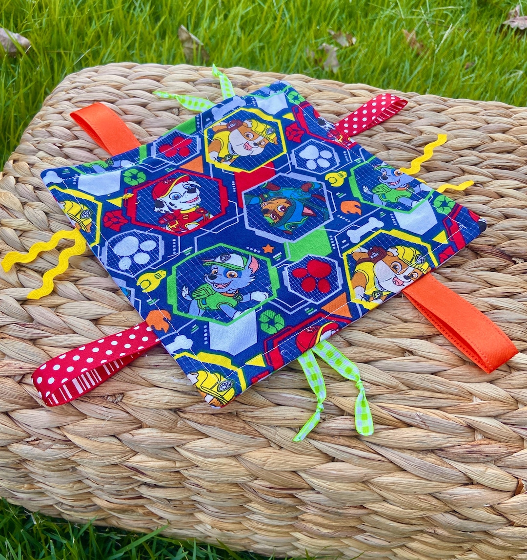 Paw Patrol - Baby Boy Crinkle Lovey Ribbon Tag Sensory Fidget Toy ...