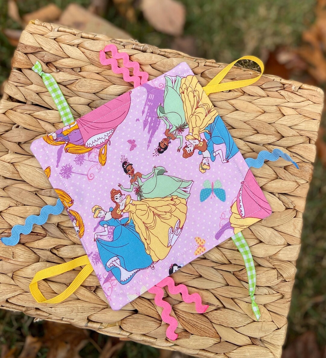 Disney Princess - Baby Girl Small Crinkle Tag Lovey Ribbon Sensory ...