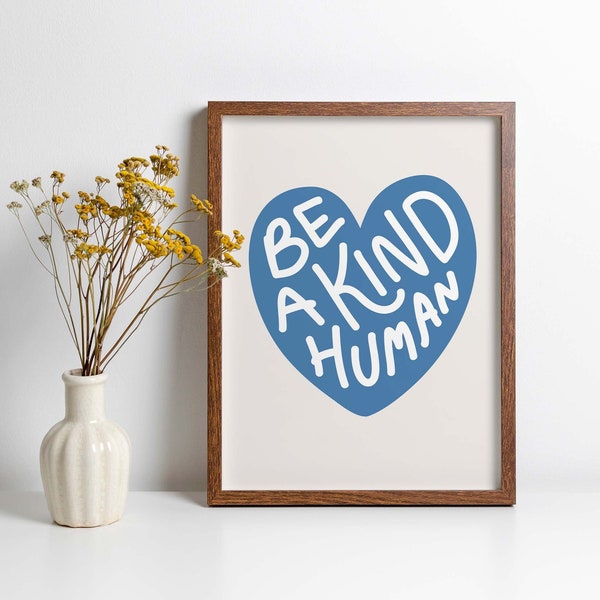 Be Kind Wall Art - Etsy