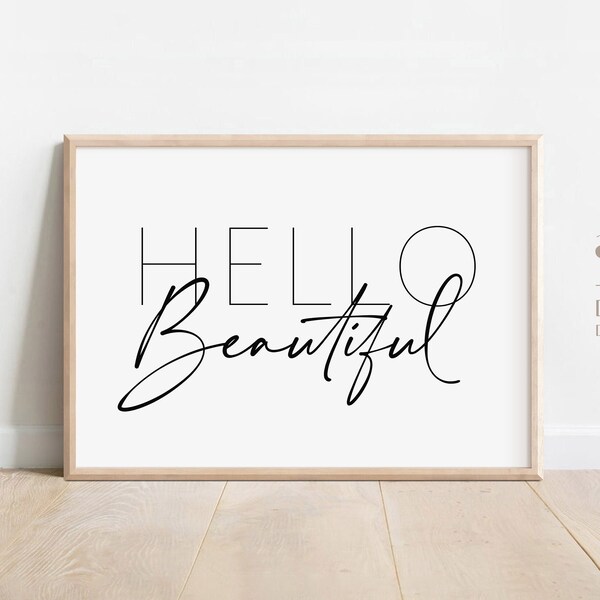 Hello Beautiful Print - Etsy