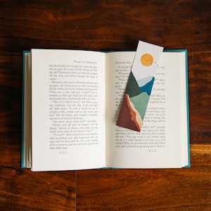 Printable Bookmarks, Double Sided Bookmark Set, Mountain Art, Reader ...