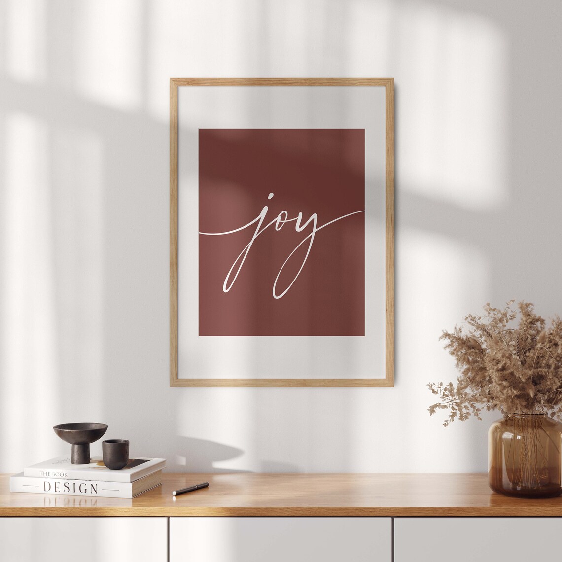 Joy Printable Wall Art, Minimalist Christmas Art, Modern Christmas ...