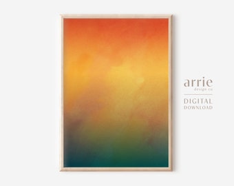Color Fade Art Print No. 10, Modern Art Prints, Gradient Art, Rainbow ...