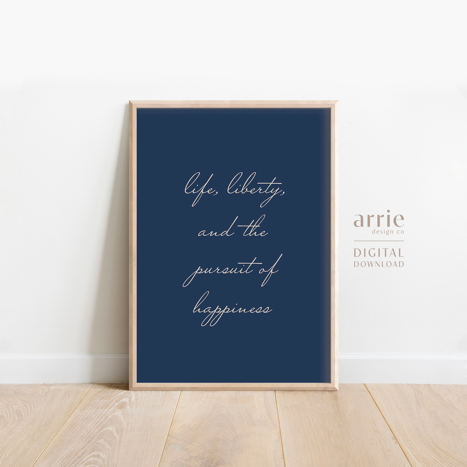 July 4th Printable Wall Art Set of 4, Modern Patriotic Decor, 1774 ...