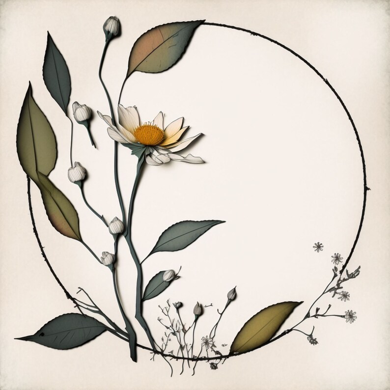 Floral Circle Border PNG Elegant Blooms Design Perfect for Invitations ...