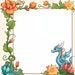 Mystical Dragon Bloom Border - Enchanted Floral Frame PNG - Perfect for ...