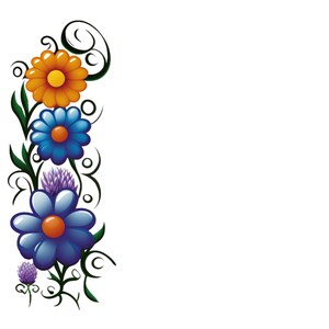 Cartoon Flower Border Duo PNG Fun and Playful Designs Great for ...