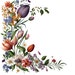 Exquisite Realistic Floral Border PNG - Lifelike Colorful Flower Frame ...