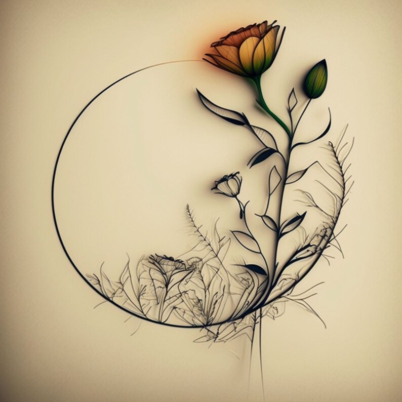 Floral Circle Border PNG - Elegant Blooms Design - Perfect for ...