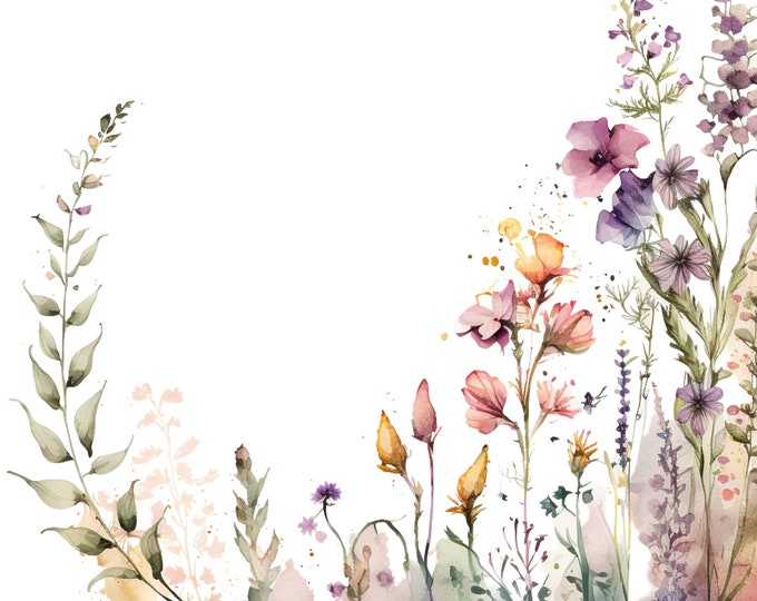 Cartoon Flower Border Duo PNG - Fun and Playful Designs - Great for ...