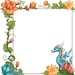 Mystical Dragon Bloom Border - Enchanted Floral Frame PNG - Perfect for ...