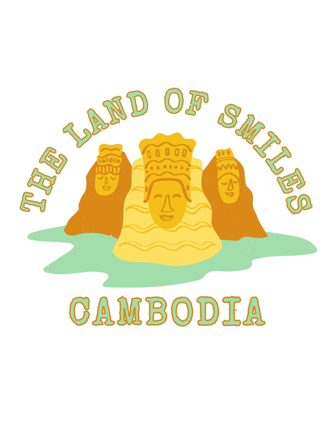 Bayon Temple: the Land of Smiles - Cambodia - Digital Download - Etsy