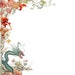 Mystical Dragon Bloom Border - Enchanted Floral Frame PNG - Perfect for ...