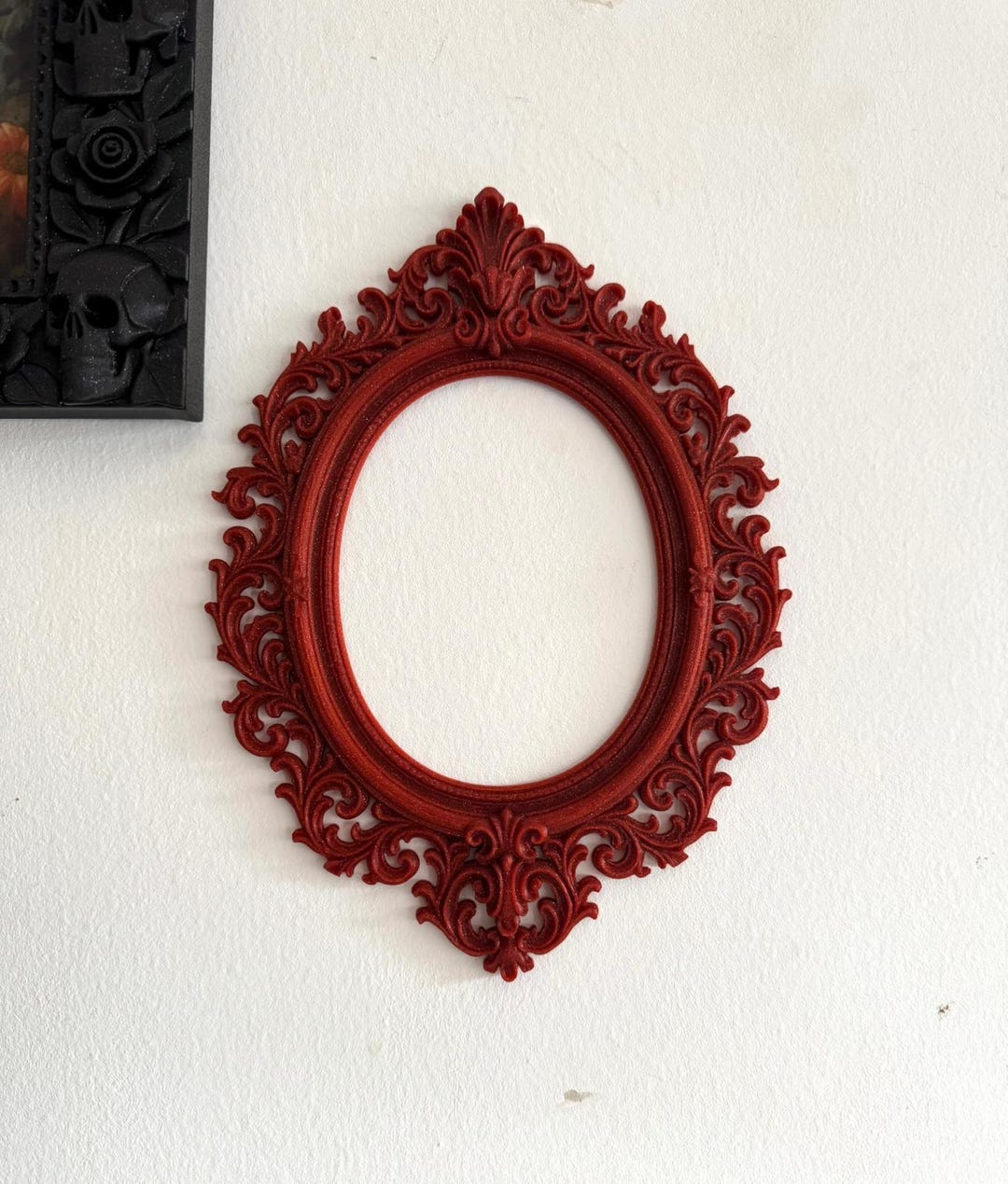 Gothic Oval Frame • Baroque 3D Printed Wall Decor • Victorian Ornate ...