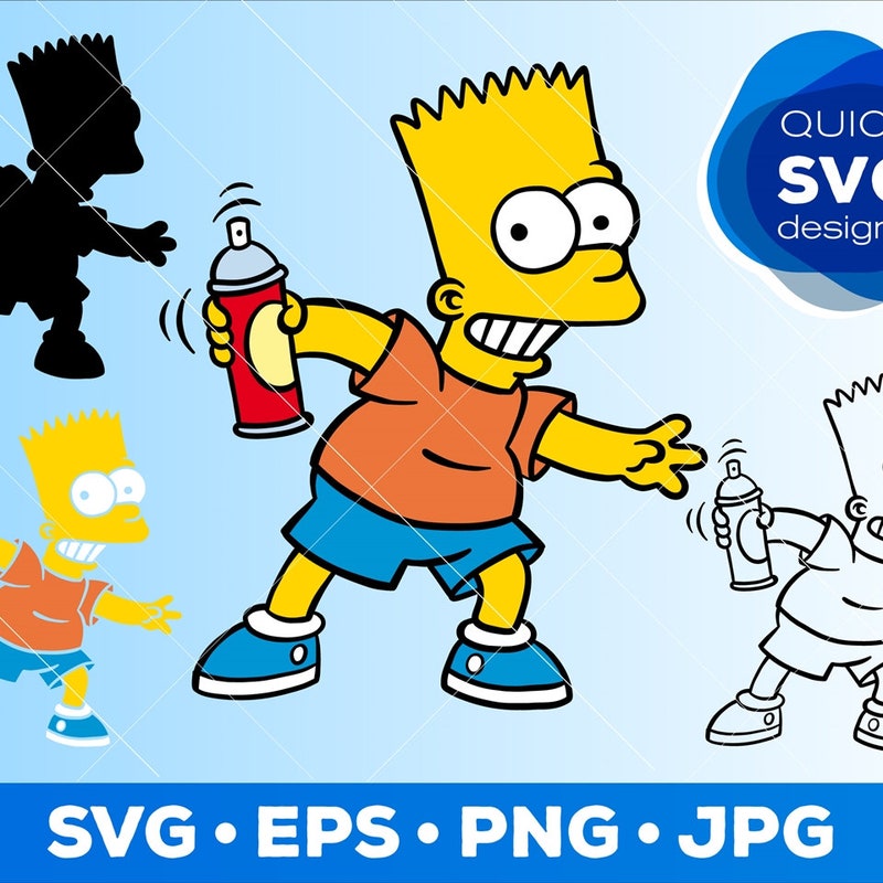 Graffiti Bart Simpson - Etsy